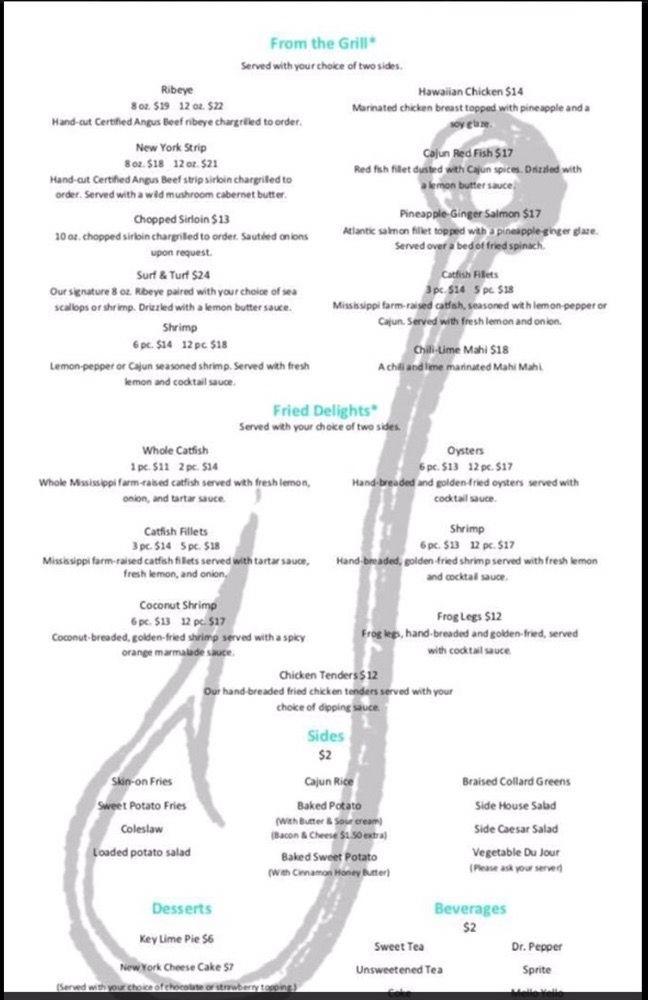 Menu at Aqua Yacht Harbor Grille restaurant, USA