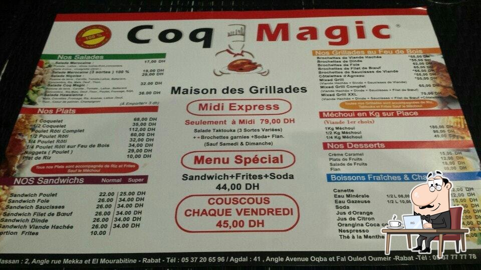 Coq Magic Hassan, Rabat - Menu du restaurant, prix et avis