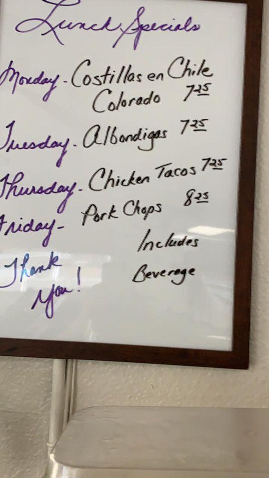 Menu at Good Luck Cafe, El Paso