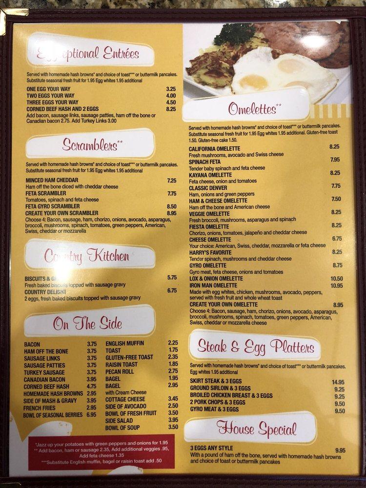 Menu at The Michigan City Sugar Bowl restaurant, Michigan City