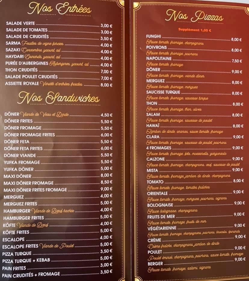 Menu au Chez Clara Illzach restaurant, Illzach, 55 Rue de Sausheim