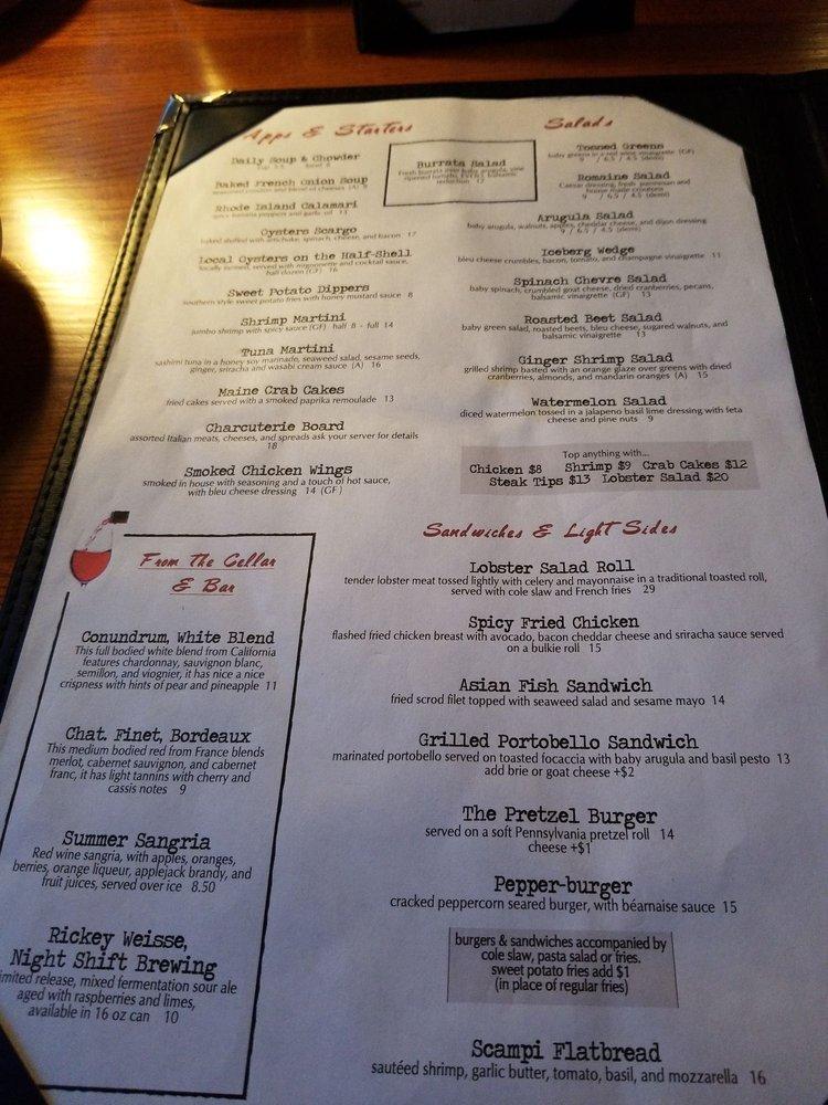 Menu at Scargo Cafe, Dennis, 799 Main St
