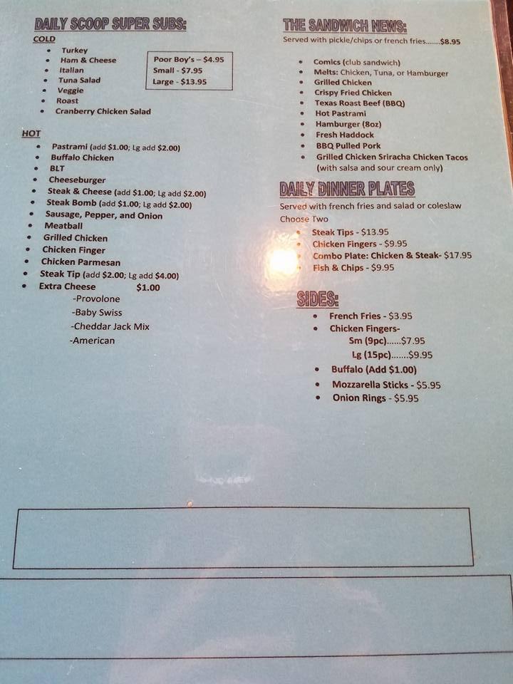 Menu at The 207 Tavern pub & bar, Eliot