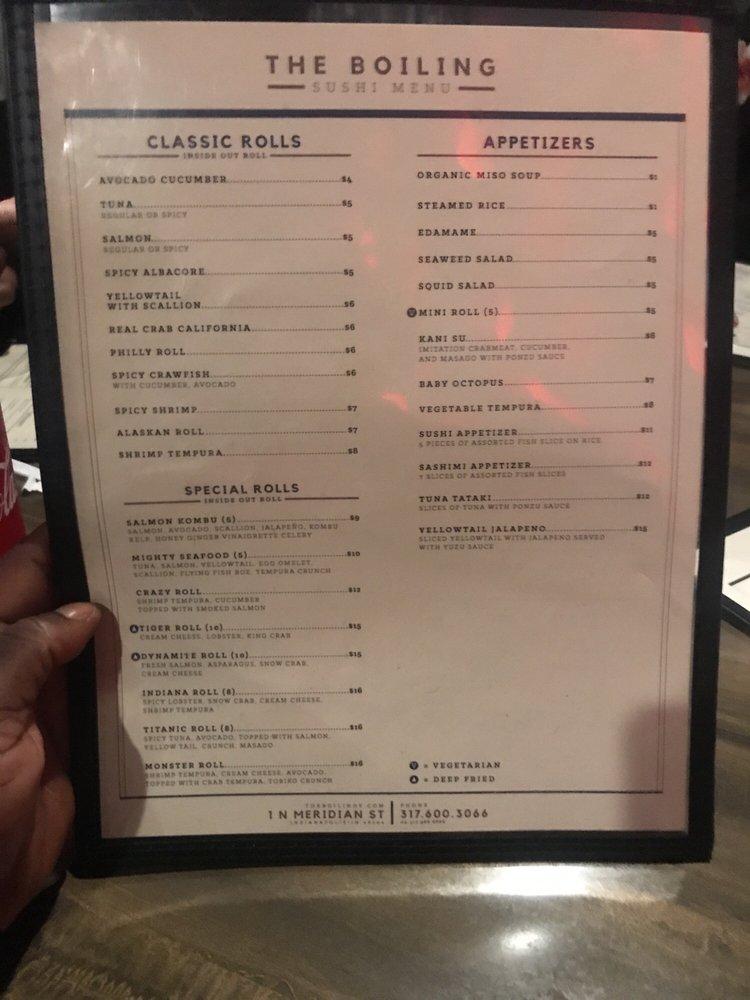 Menu at Crab 99 Bar and Restaurant, Indianapolis, 14 E Washington St