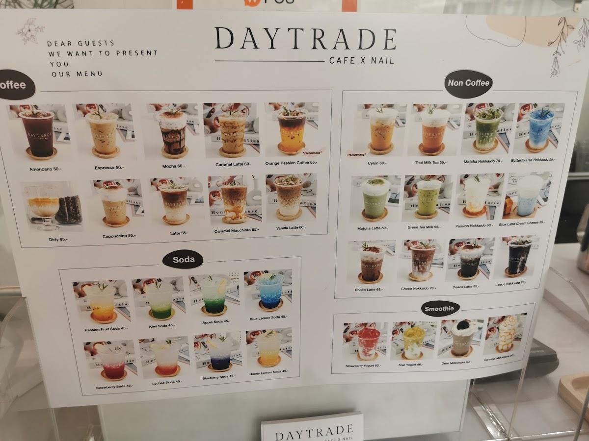 Menu at Daytrade Cafe x Nail, Bangkok