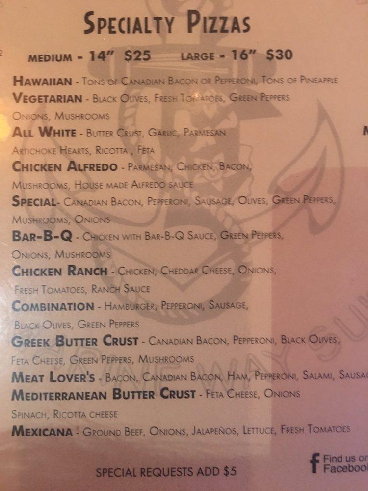 Menu at Aquamarine Cafe and Suites, Kodiak