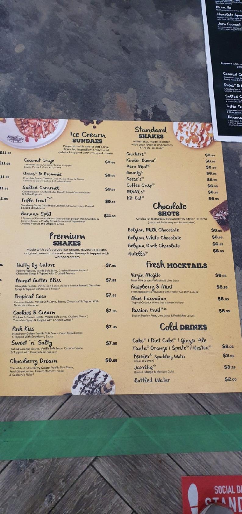 Menu at Johnny Custard Dessert Co desserts, Toronto