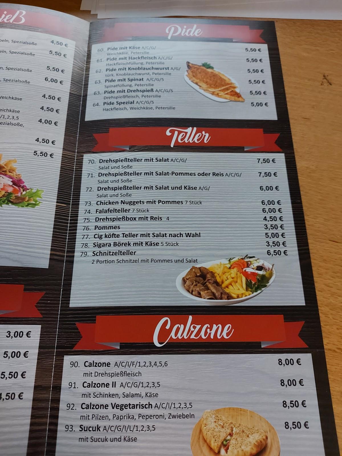 Menu at Konak Kebabhaus restaurant, Rödental