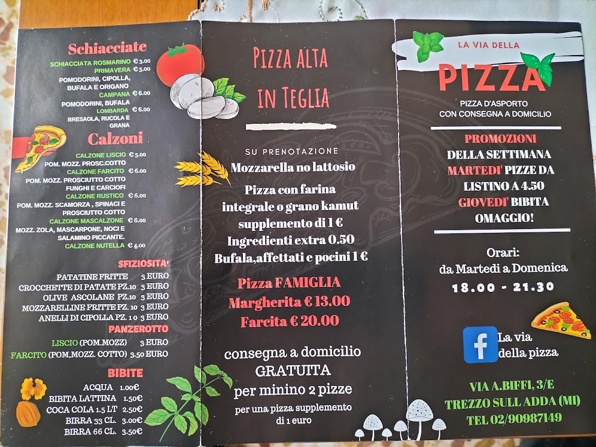 Menu da Pizzeria La Via Della Pizza, Trezzo sull'Adda