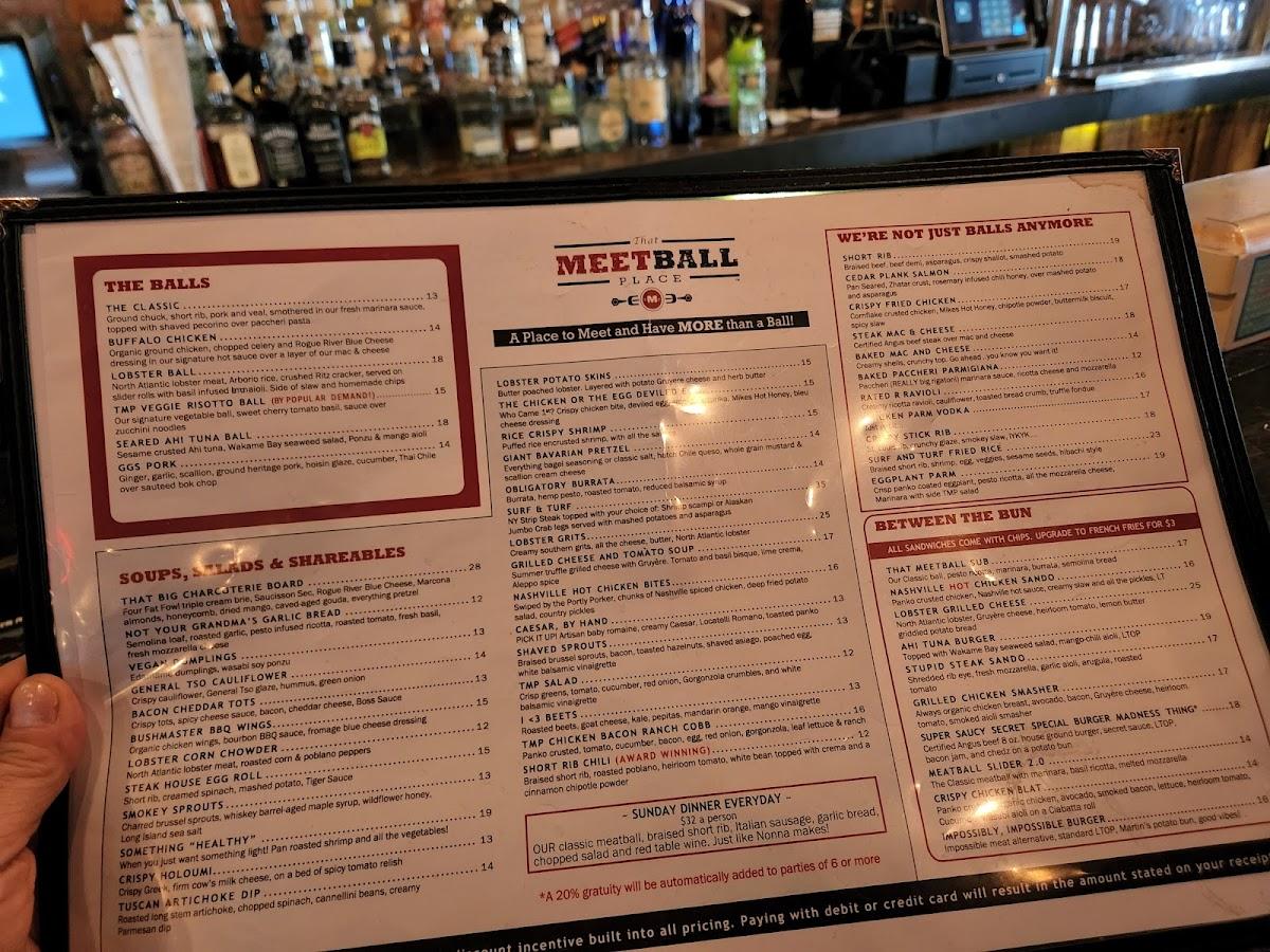 Menu at That Meetball Place pub & bar, Patchogue, 54 W Main St