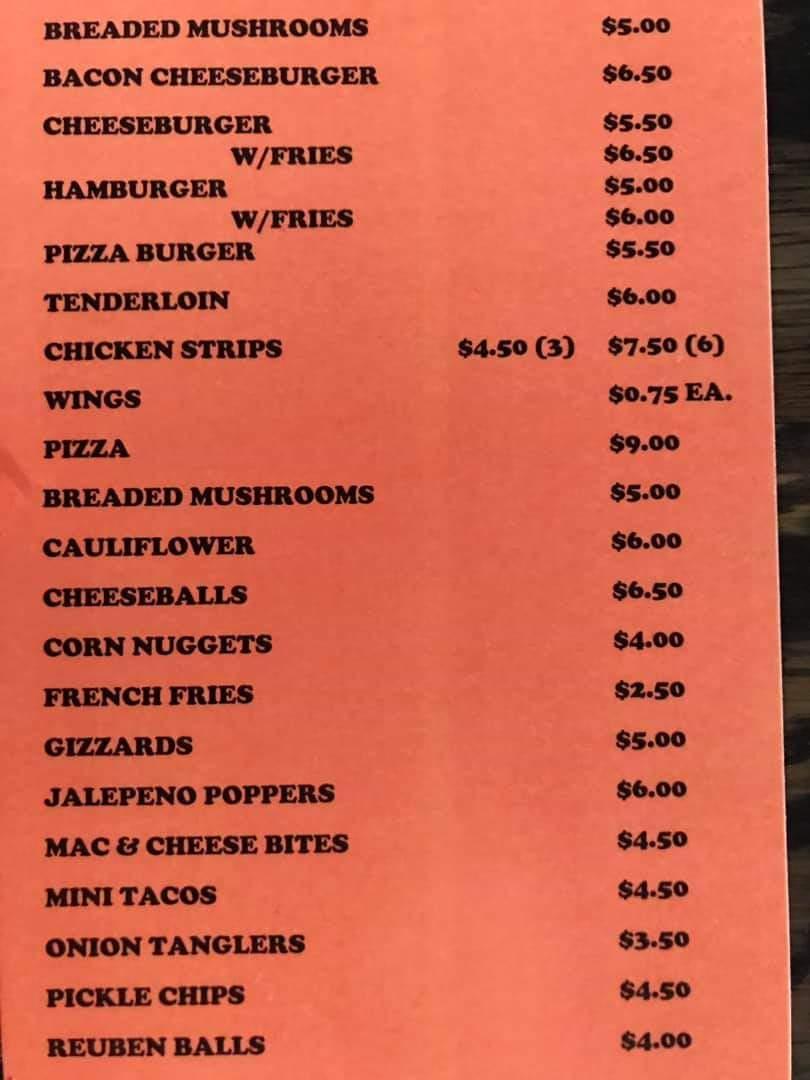Menu at Thirteen Bricks pub & bar, Reinbeck