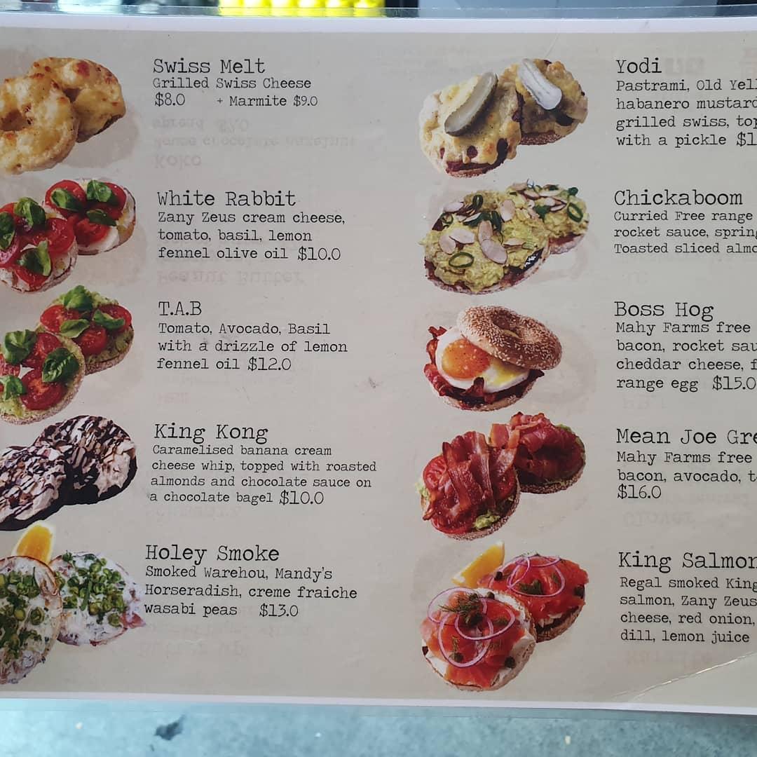 Menu at Best Ugly Bagels cafe, Auckland, 3A York St