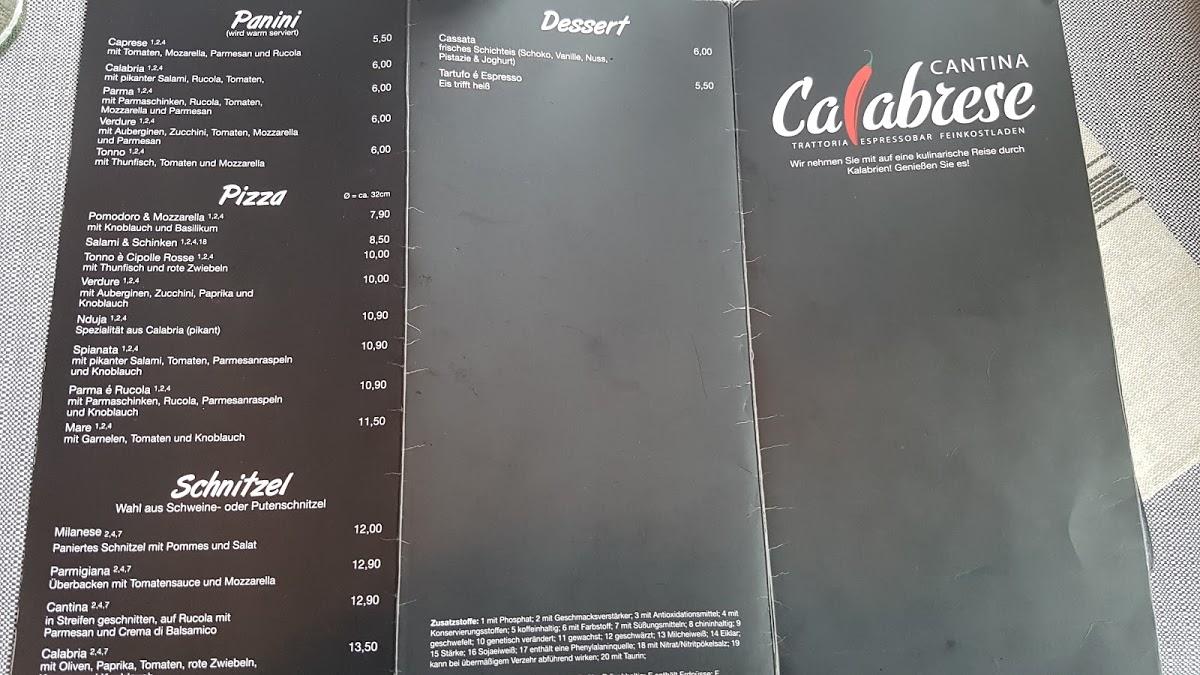 Speisekarte von Cantina Calabrese restaurant, Saarbrücken