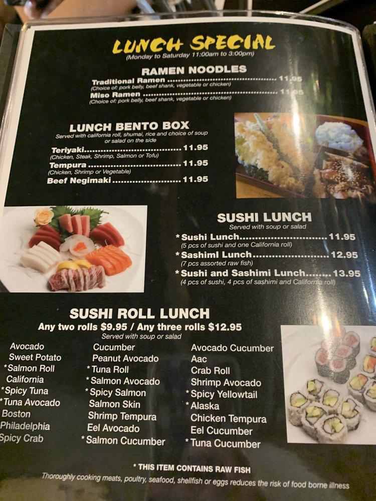 Menu at Miso restaurant, Troy, 817 E Big Beaver Rd