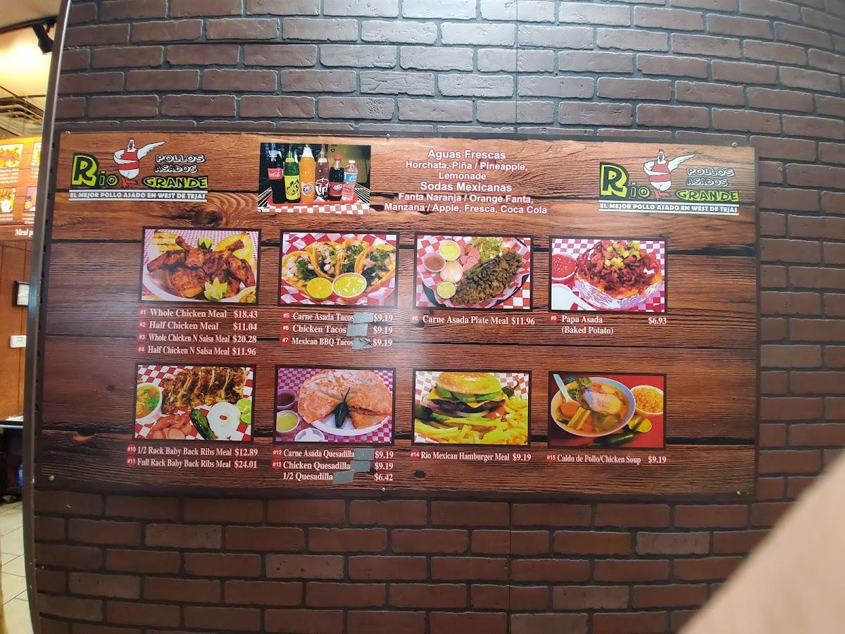 Carta del restaurante Rio Grande Pollos Asados, Midland