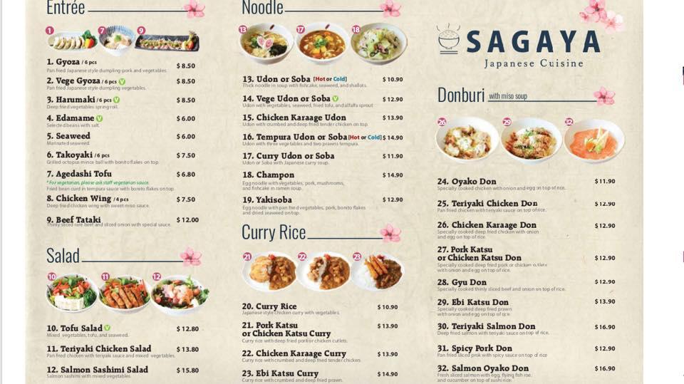 Menu at MIYO restaurant, Bowen Hills