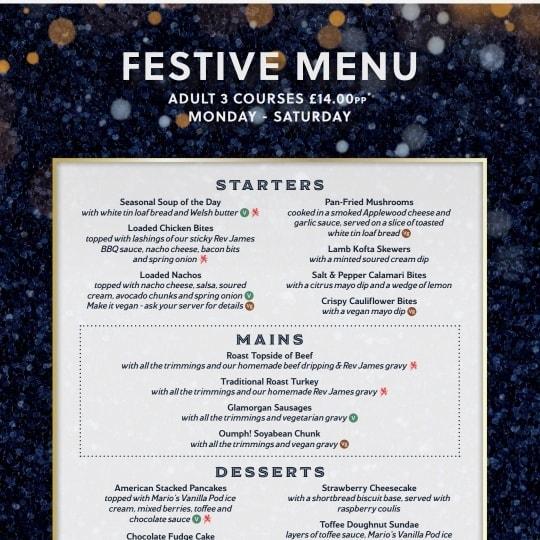 Menu at Thomas Arms Hotel pub & bar, Llanelli