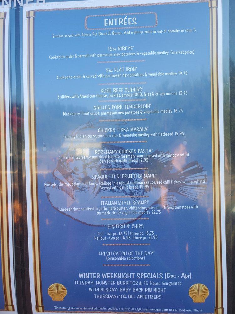 Menu at Big Fish Café restaurant, Reedsport