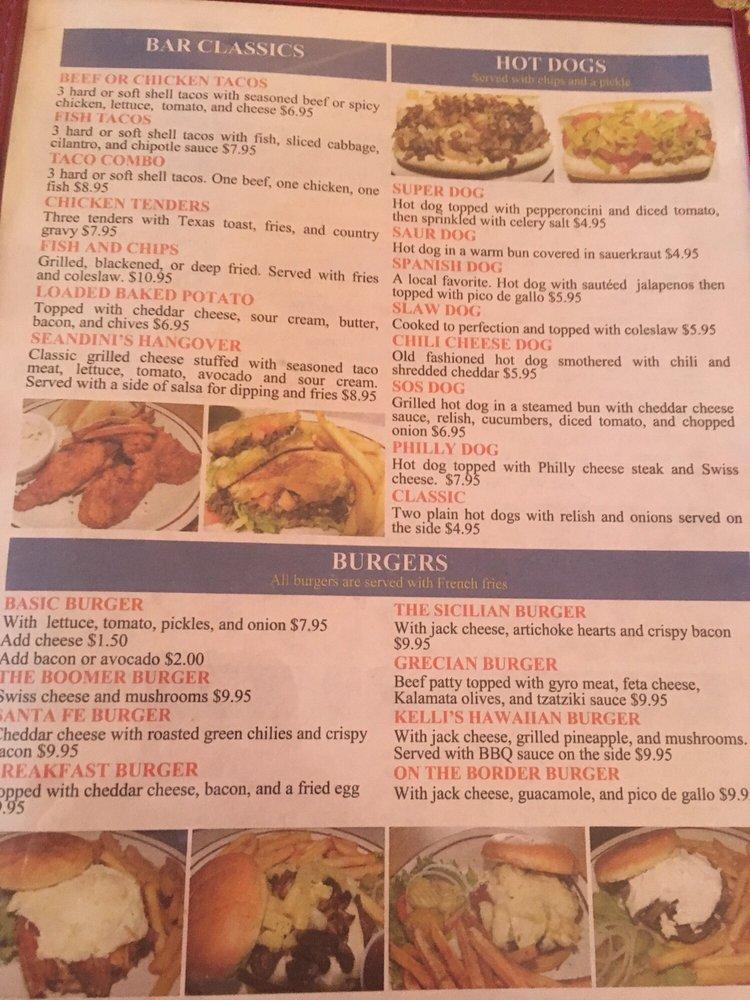 Menu at Bay B Boomers Bar & Grill, Laguna Vista