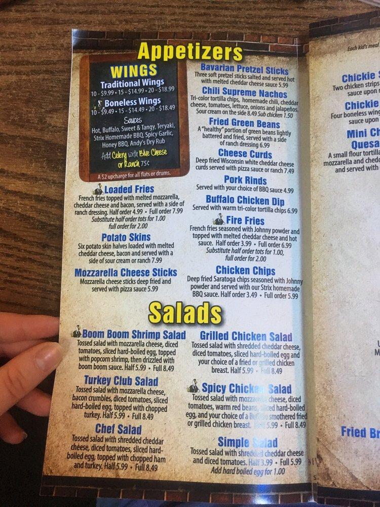 Menu at Chicken On the Run restaurant, Cincinnati