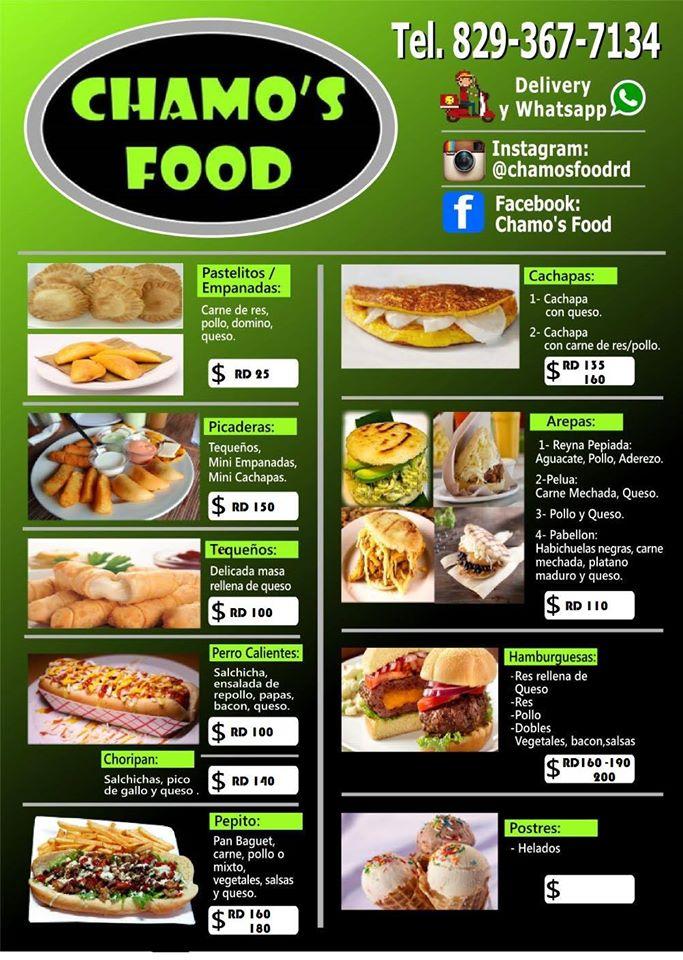 Carta del restaurante Chamo's Food, Santo Domingo