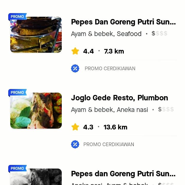Menu at PEPES PUTRI SUNDA(pusat) restaurant, Bantul