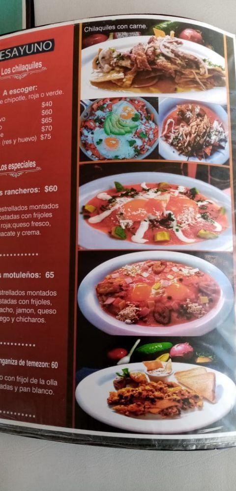 Carta del restaurante Casa Bea, Cancún