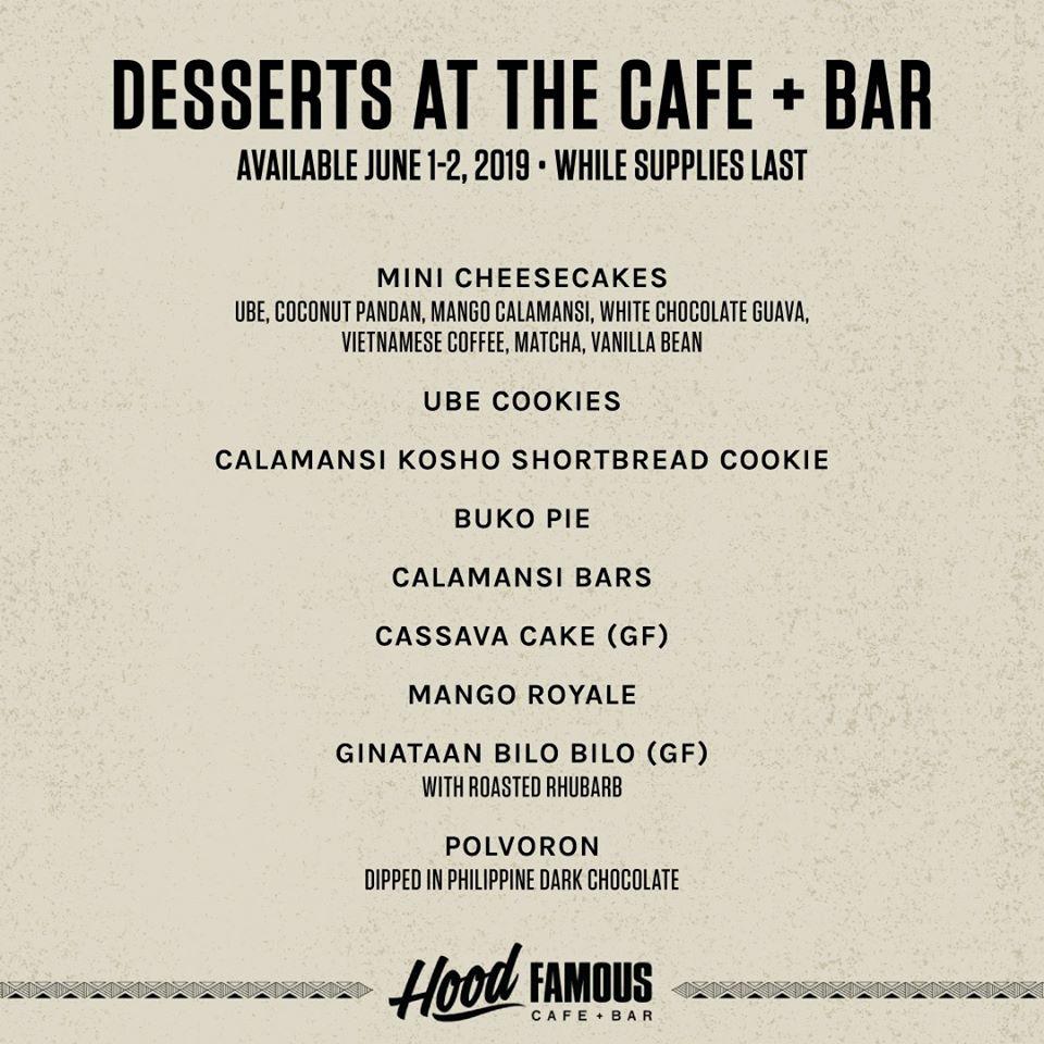 Menu at Hood Famous Cafe + Bar, Seattle