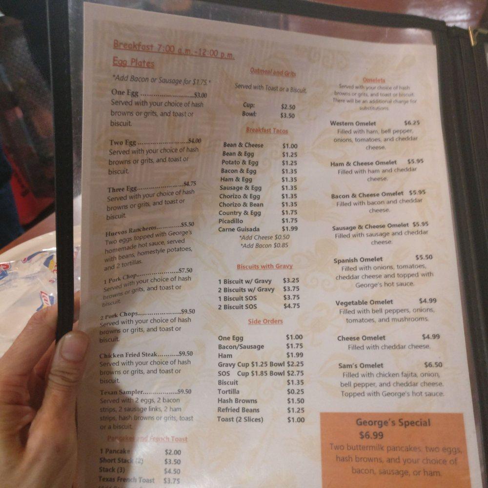 Menu at Sherry's Texan Seafood Restaurant, San Antonio, Pleasanton Rd