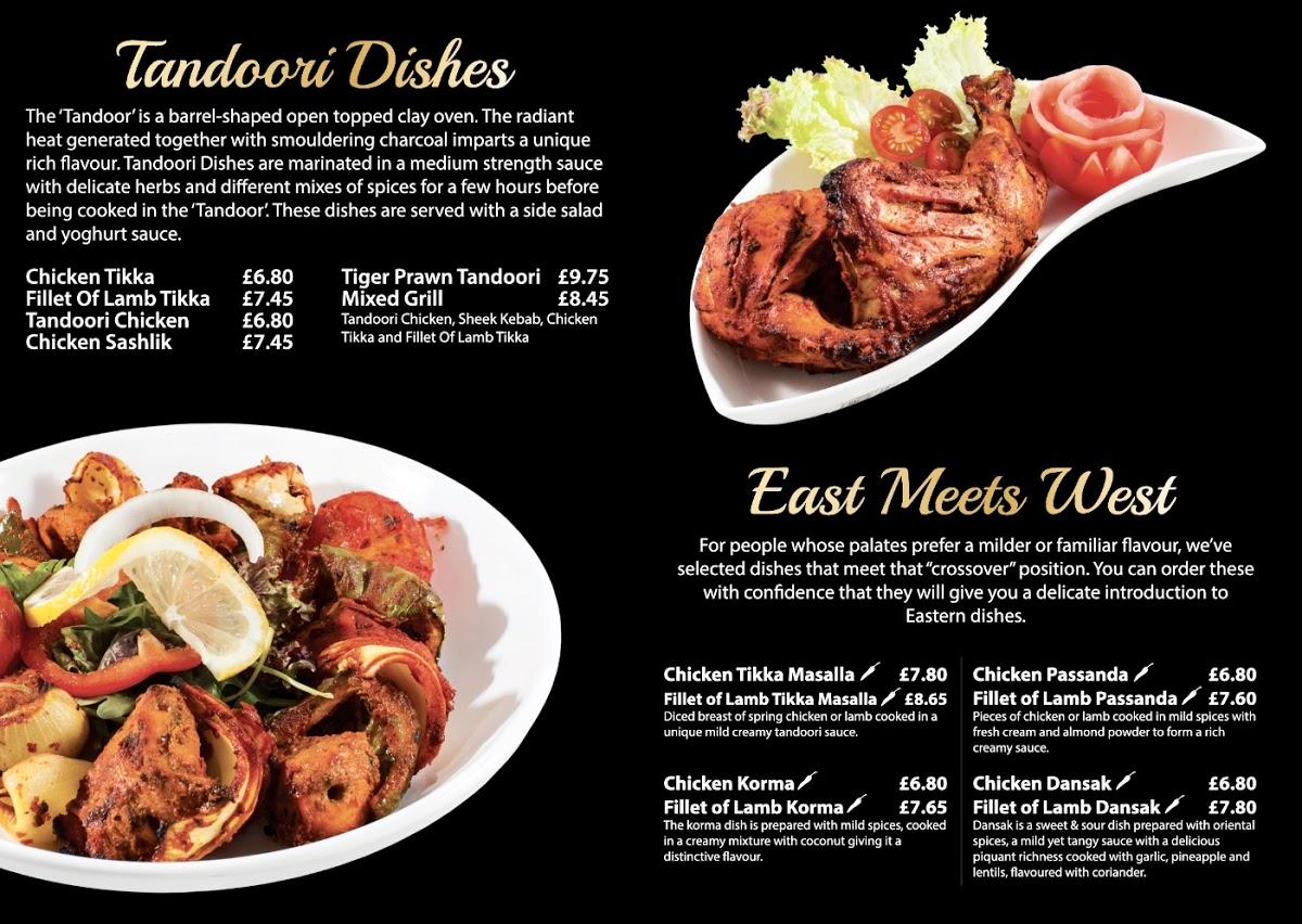 Menu at Tarleton Tandoori fast food, Tarleton