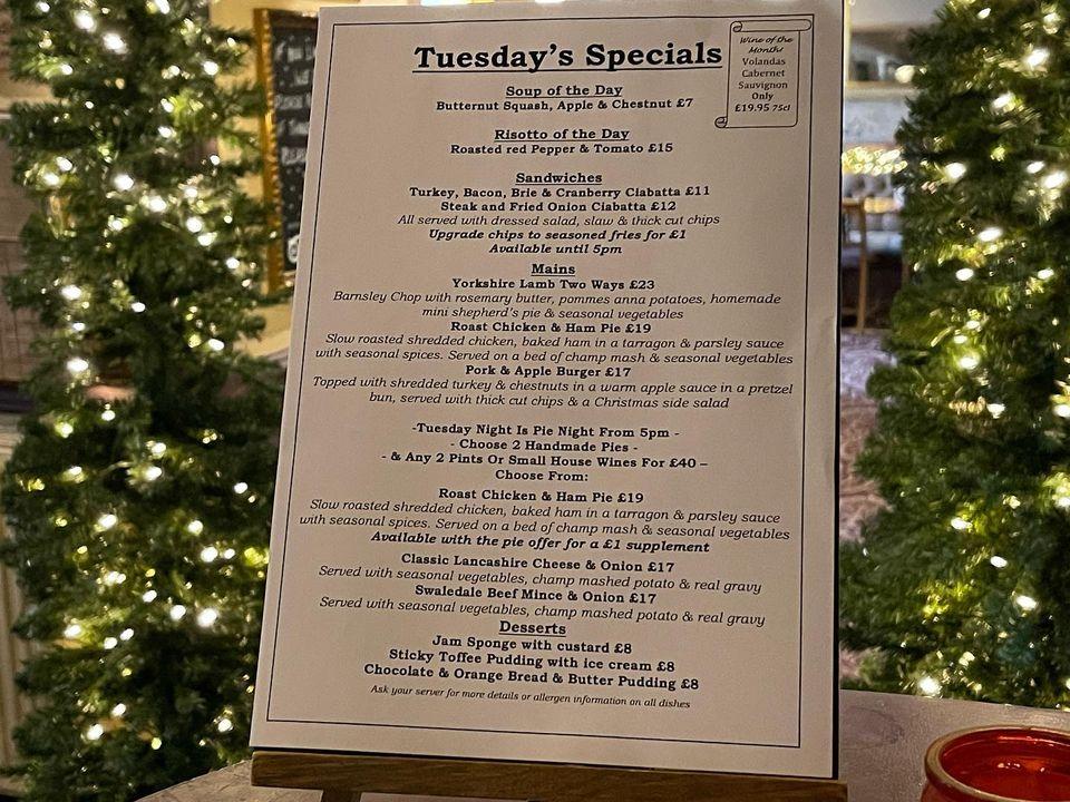 Menu at The Devonshire Grassington pub & bar, Grassington