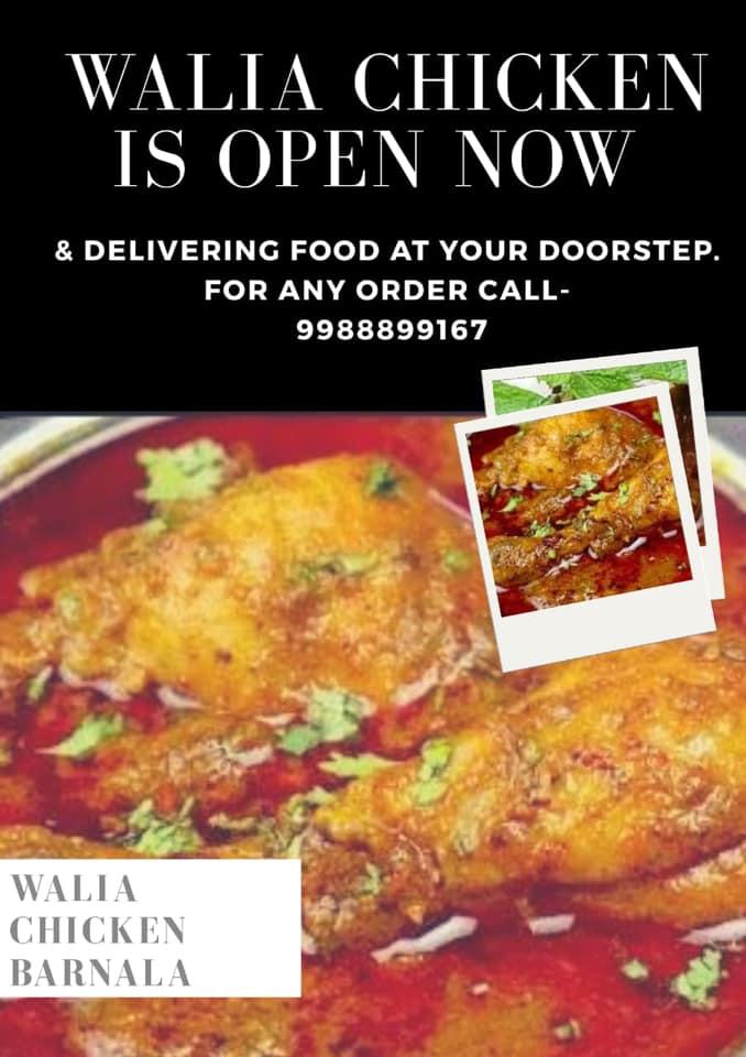 Menu at Walia Chicken, Barnala