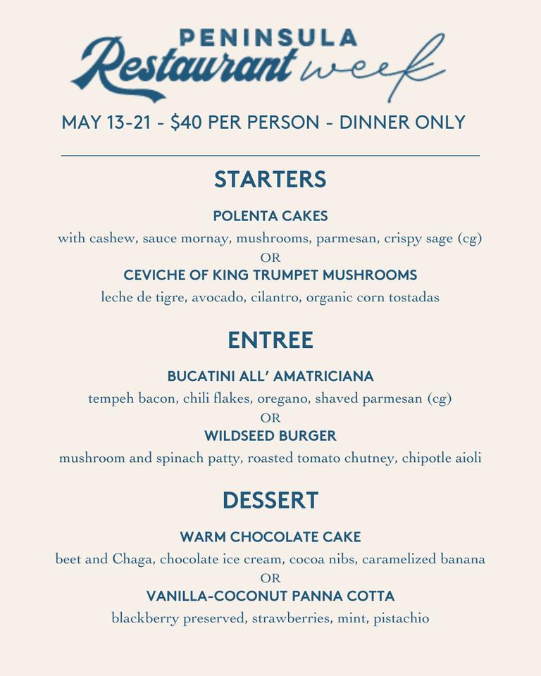 Menu at Wildseed pub & bar, San Francisco