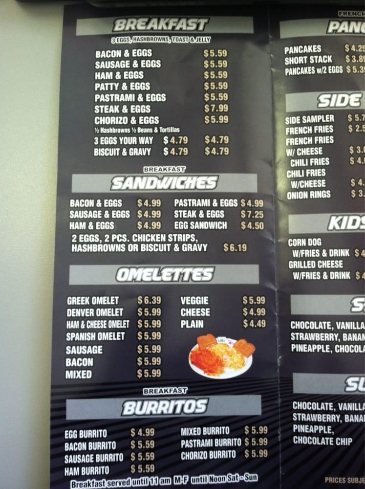 Menu at Hot Off the Grill fast food, Huntington Beach, Bolsa Chica St