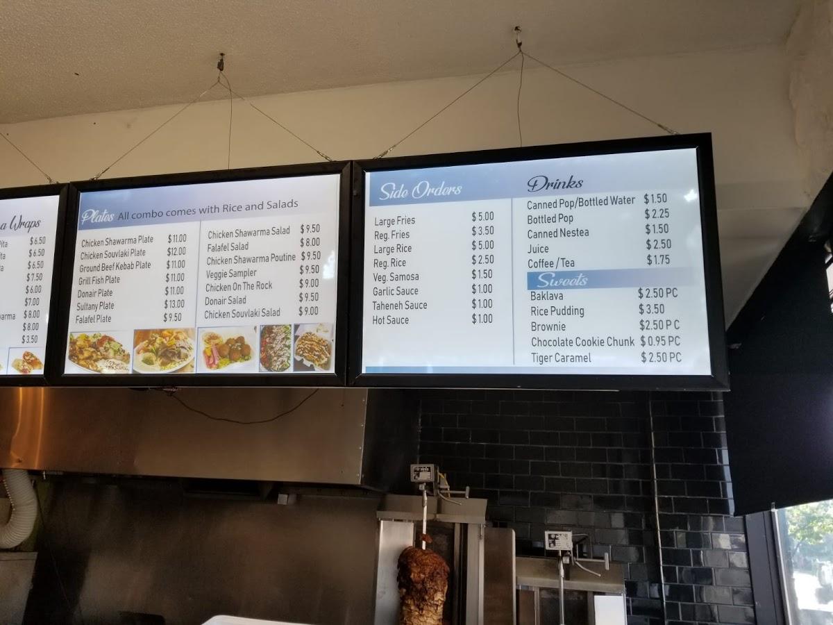 Menu at The Kabob House restaurant, Toronto, Lake Shore Blvd W