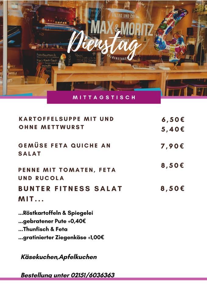 Speisekarte von Café Max & Moritz cafe, Krefeld