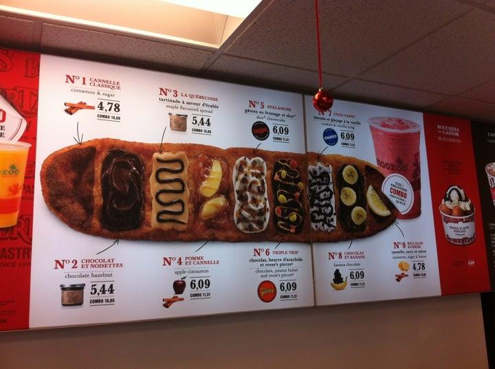 Menu au Queues De Castor desserts, Mont-Tremblant