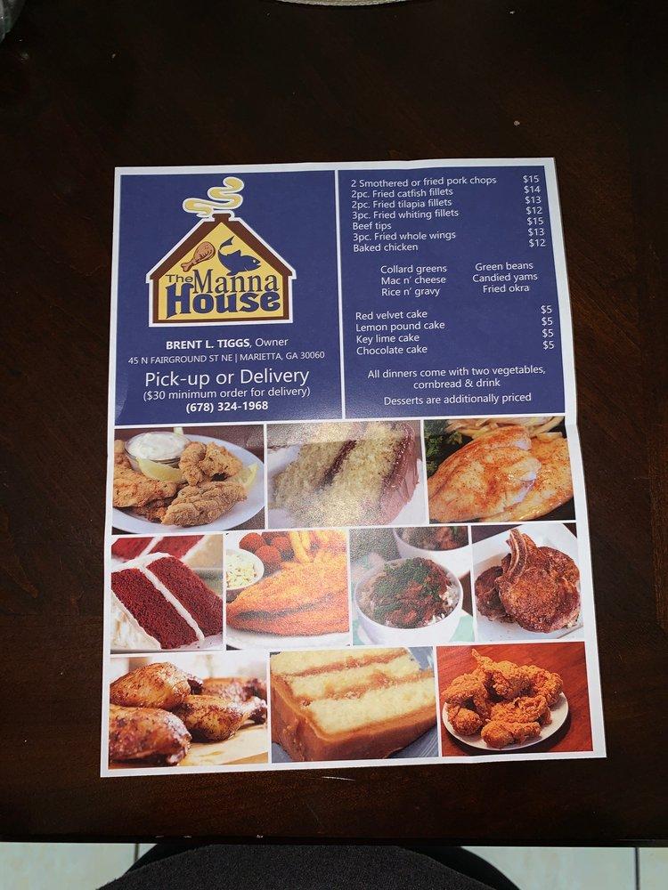 Carta de The Manna House Cafe, Marietta, 234 Windy Hill Rd