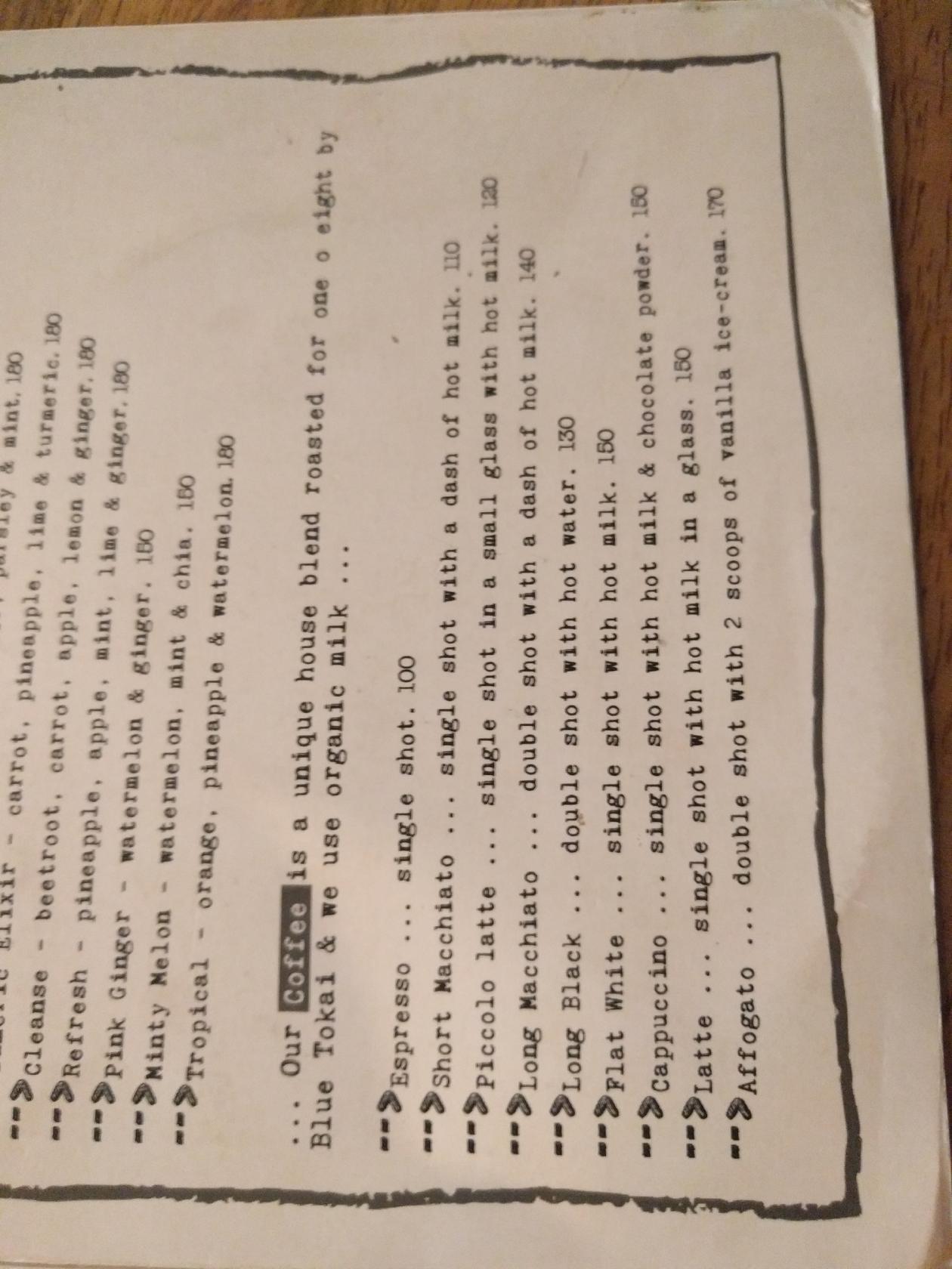 Menu at One O Eight Lifestyle Cafe, Pune, Pingale Farms