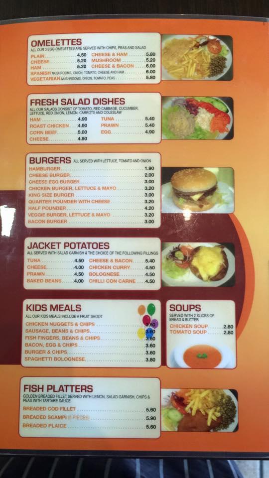 Menu at Sunshine Cafe & Restaurant, Spalding