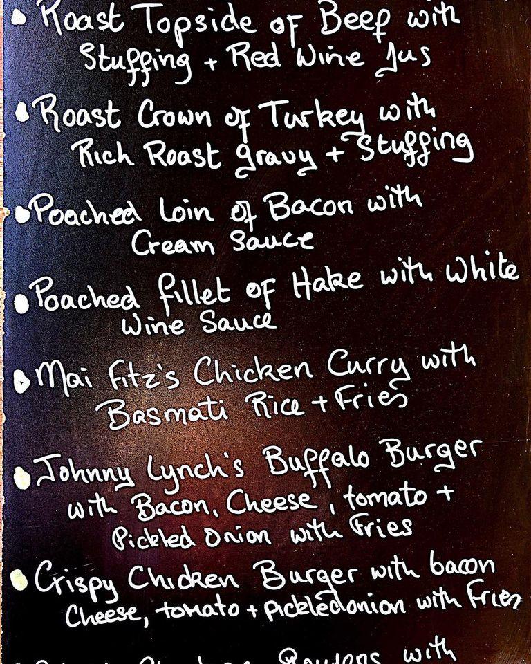 Menu at Mai Fitzs Bar & Restaurant, Lissarda