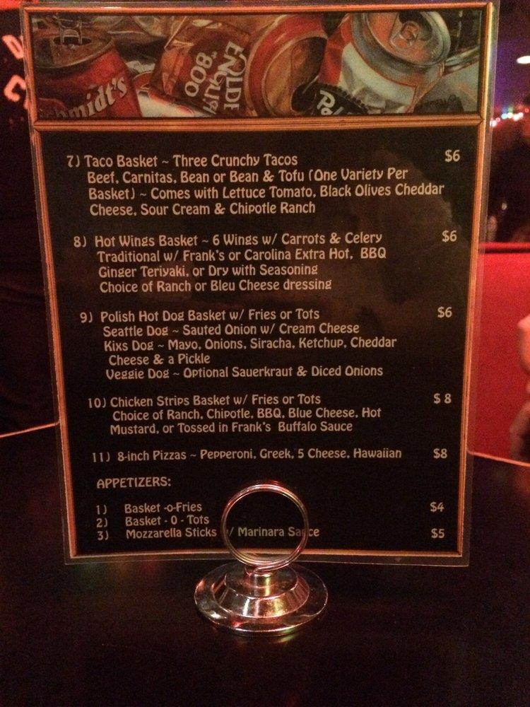 Menu at Streamline Tavern pub & bar, Seattle, 174 Roy St