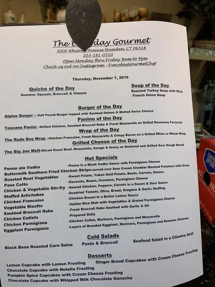Menu at The Everyday Gourmet desserts, Hamden