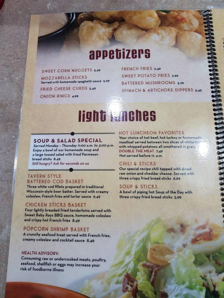 Menu at Diner 67 restaurant, Lomira
