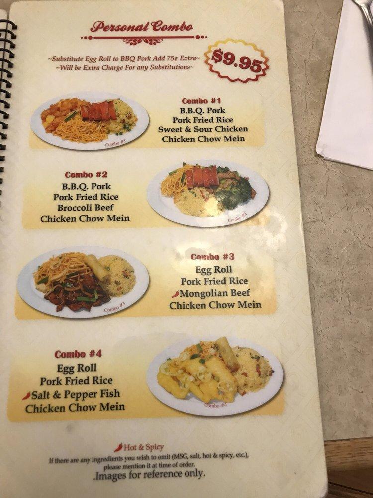 Menu at Fortune House restaurant, El Centro