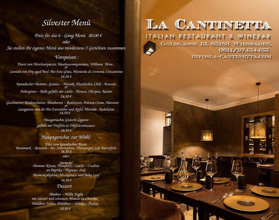Speisekarte von La Cantinetta restaurant, Wiesbaden