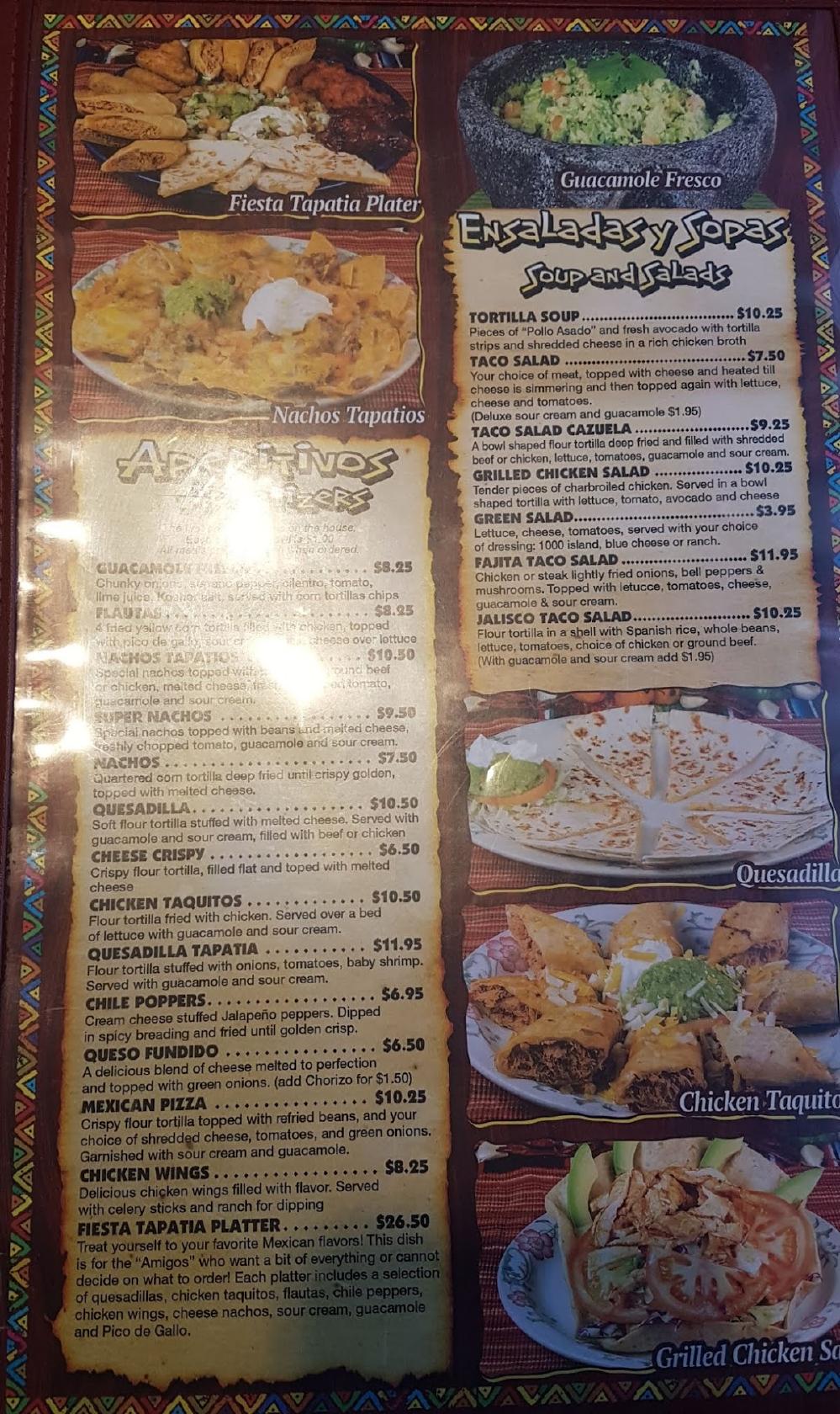 Menu at Los Dos Compadres restaurant, Washougal, 701 E St