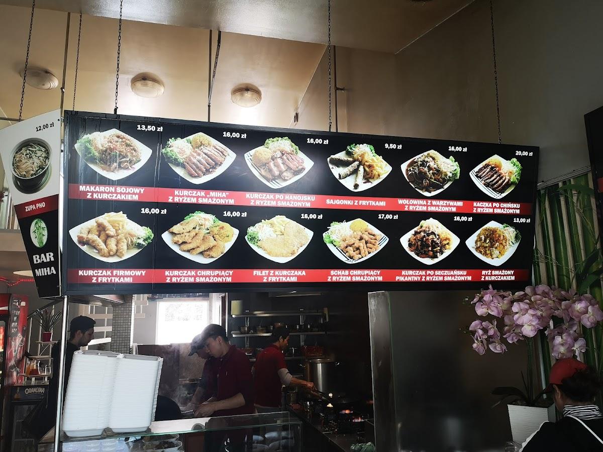 Menu at Bar MIHA, Łomianki
