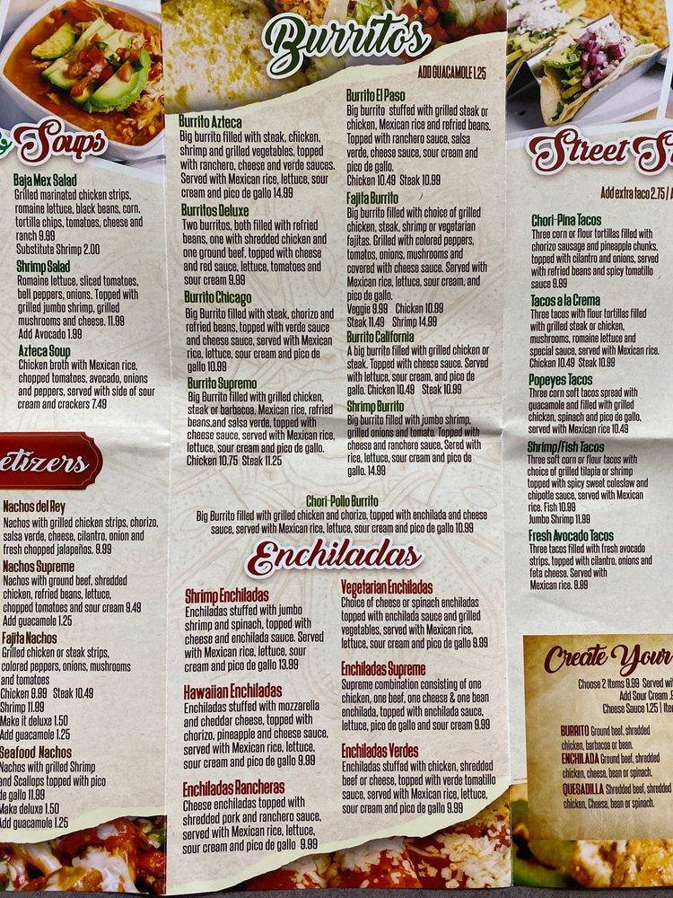 Menu at Mi Cerrito Mexican Restaurant Crestline, Crestline