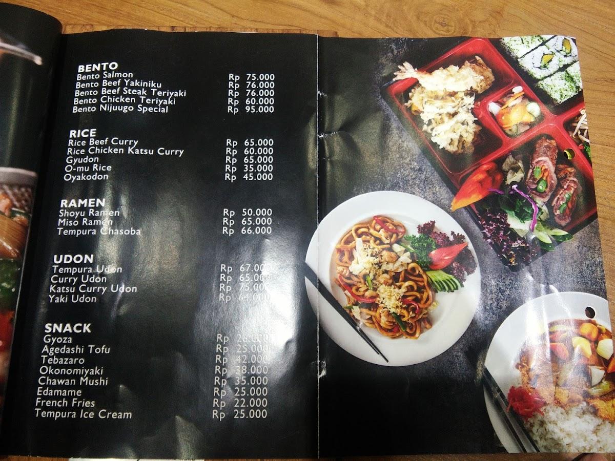 Menu at Nijuugo Resto restaurant, Bandung